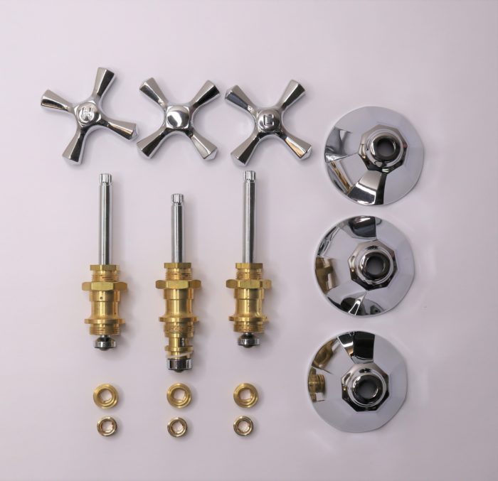 Chrome Plated 3 Handle Rebuild Kit for Sayco Faucet - Noel's Plumbing ...