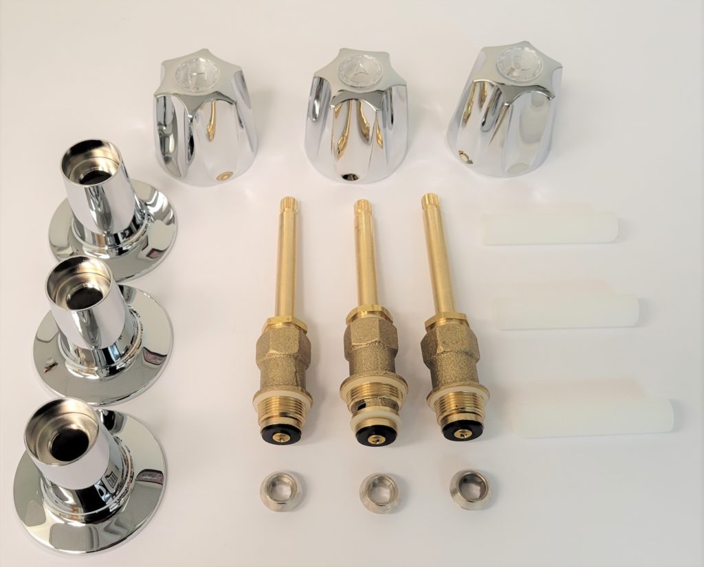 Chrome Plated 3 Handle Rebuild Kit for Price Pfister Verve - Noel's ...