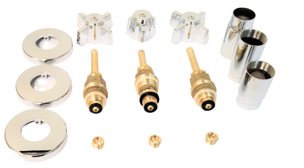Chrome Plated 3 Handle Rebuild Kit for Sterling Faucet - Noel's ...