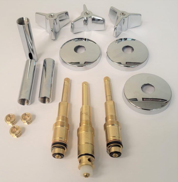 Chrome Plated 3 Handle Rebuild Kit for American Standard Short Colony ...