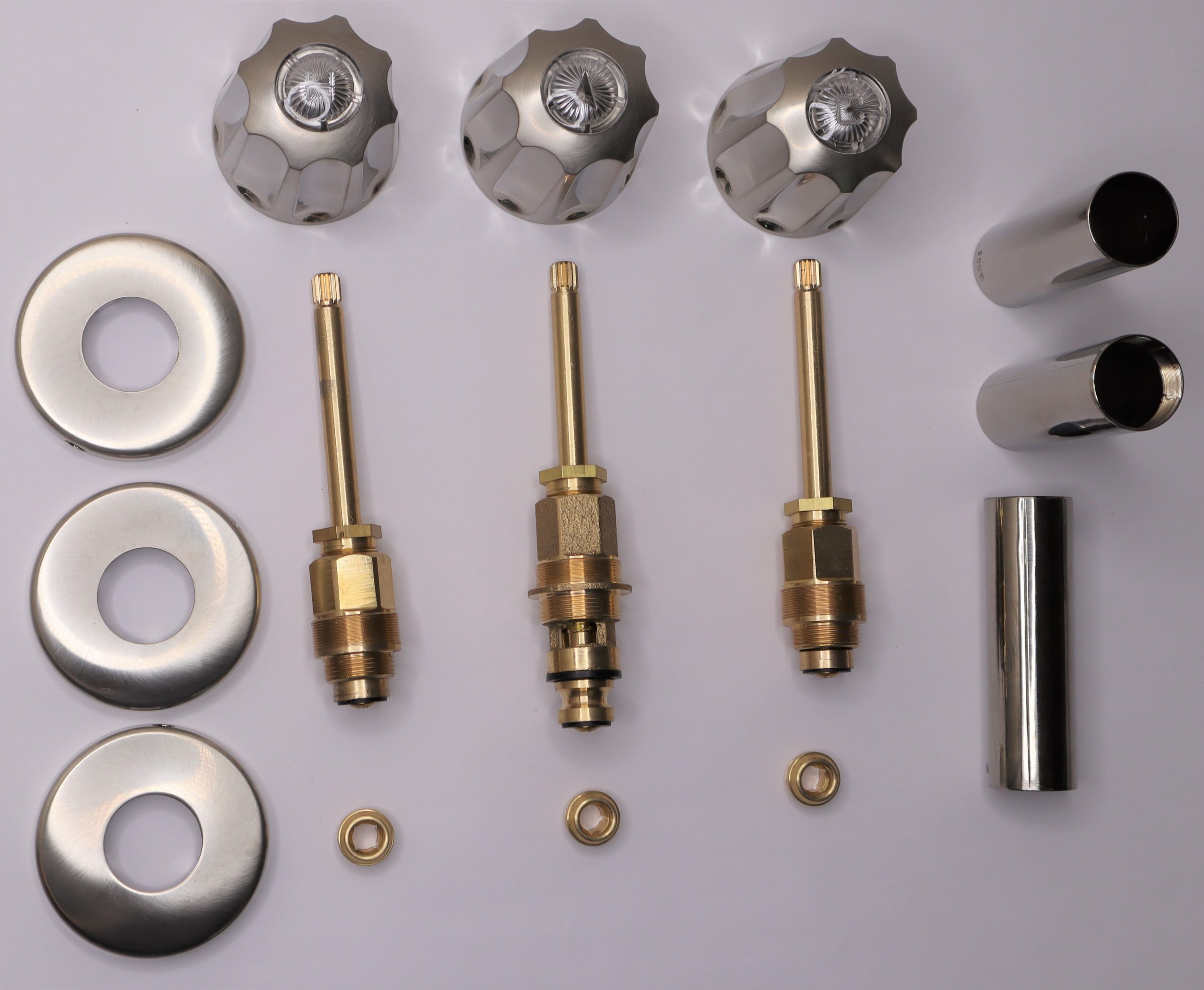 3 Handle Brushed Nickel Repair Kit for Old Style Gerber