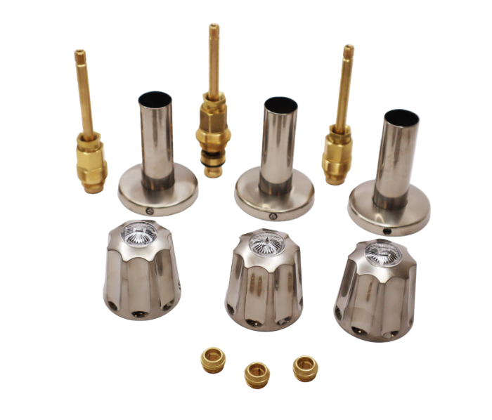 3 Handle Brushed Nickel Repair Kit for Old Style Gerber