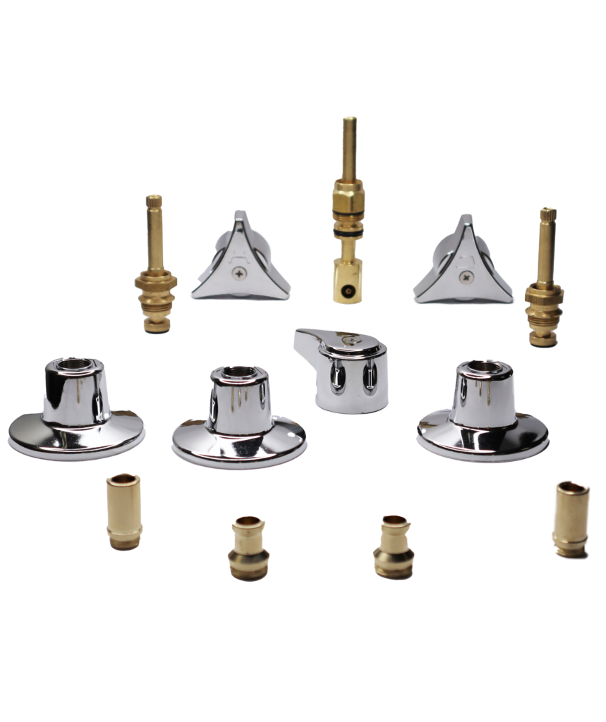 Chrome Plated 3 Handle Rebuild Kit for Union Brass Tub & Shower Faucet ...