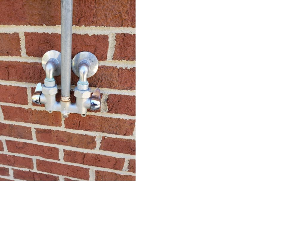 Chrome Plated 2 Handle Utility Shower Faucet - Noel's Plumbing Supply