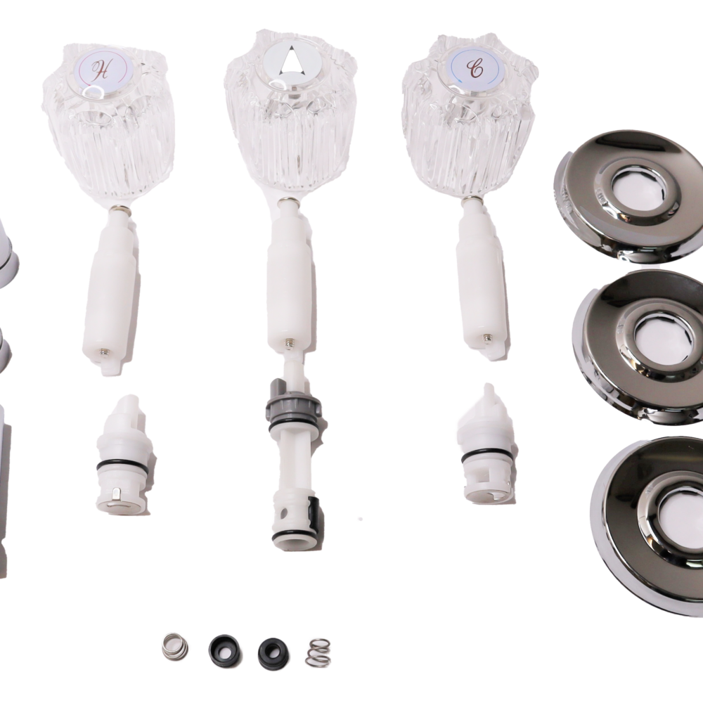 Chrome Plated Escutcheon for Delta Faucet 3 Handle Shower RP18304 ...