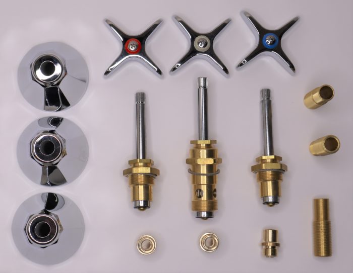 Chrome Plated 3 Handle Rebuild Kit for Eljer - Noel's Plumbing Supply