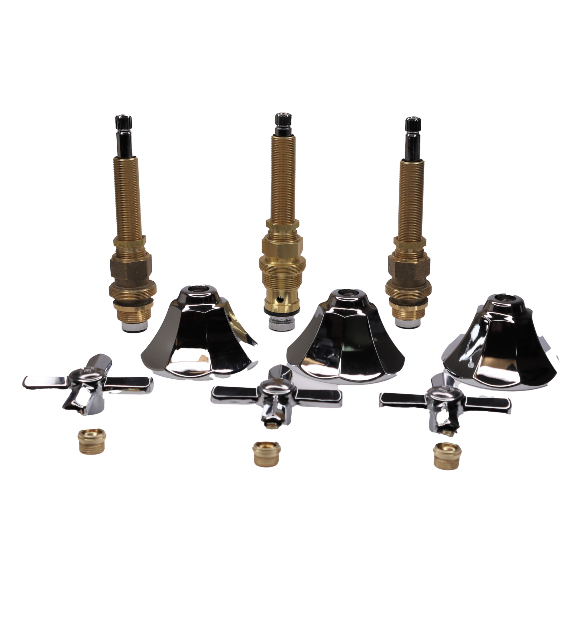 3 Knob Shower Tub Faucet Set 3 Handle Tub Shower Faucet Sterling 3 ...