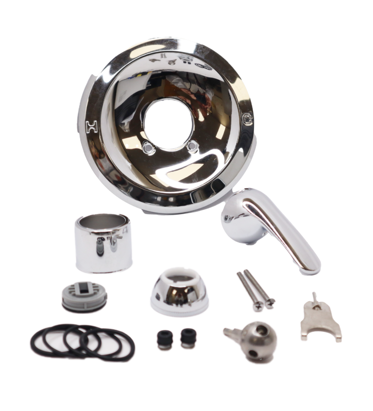 Chrome Plated Rebuild Kit for Delta 600 Series with Metal Lever Handle ...