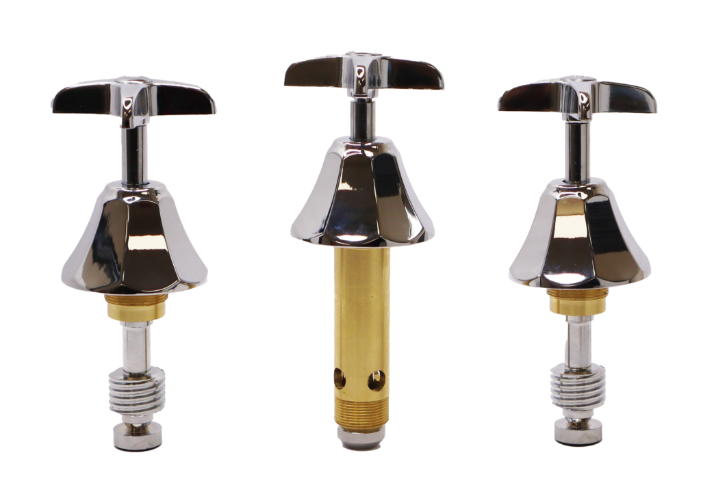 2 Handle Repair Kit with Old Style Porcelain Handles for Wolverine Brass