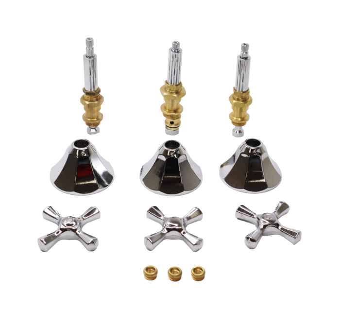 Chrome Plated 3 Handle Rebuild Kit for Sayco Faucet - Noel's Plumbing ...