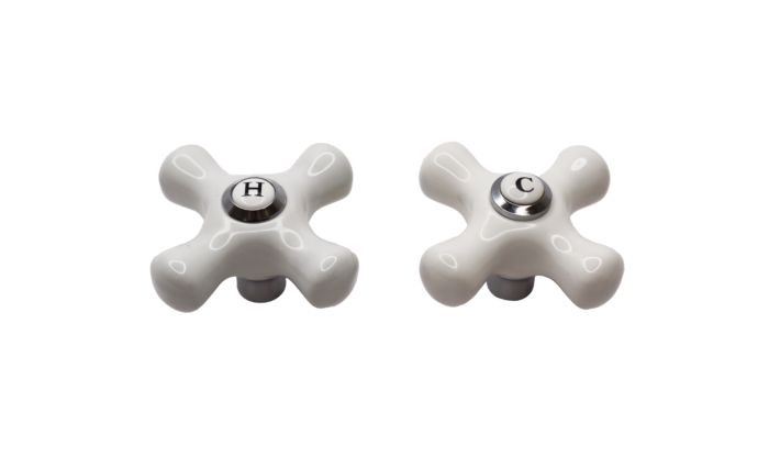 Old Style Porcelain Cross Handles for Chicago Faucets - Noel's Plumbing ...