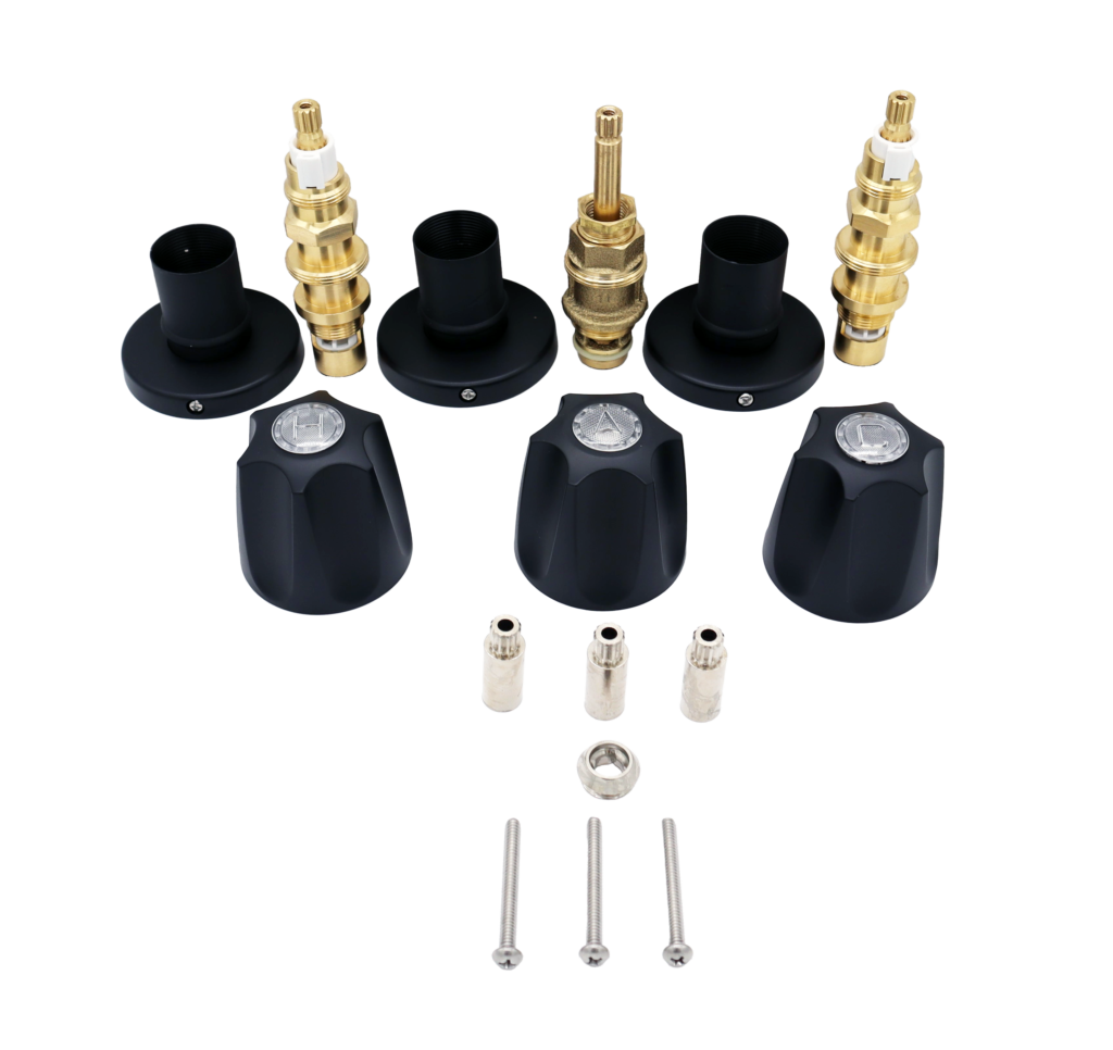 Matte Black 3 Handle Rebuild Kit for Price Pfister Verve - Noel's ...