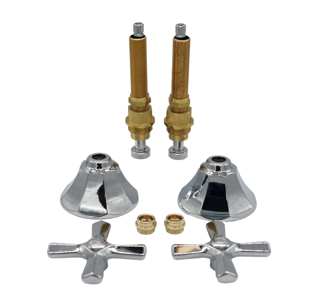 Chrome Plated 2 Handle Rebuild Kit for Union Brass Tub & Shower Faucet ...