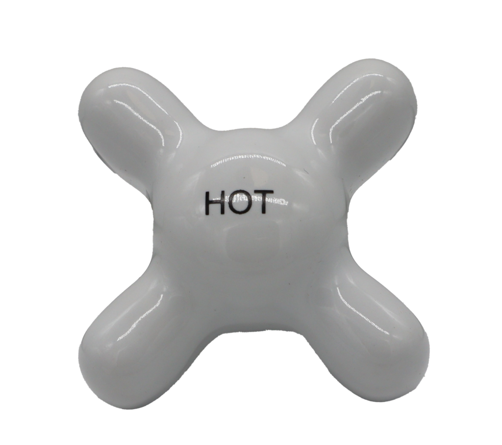 Porcelain Cross Handle for Vintage American Standard Faucets Hot Side ...